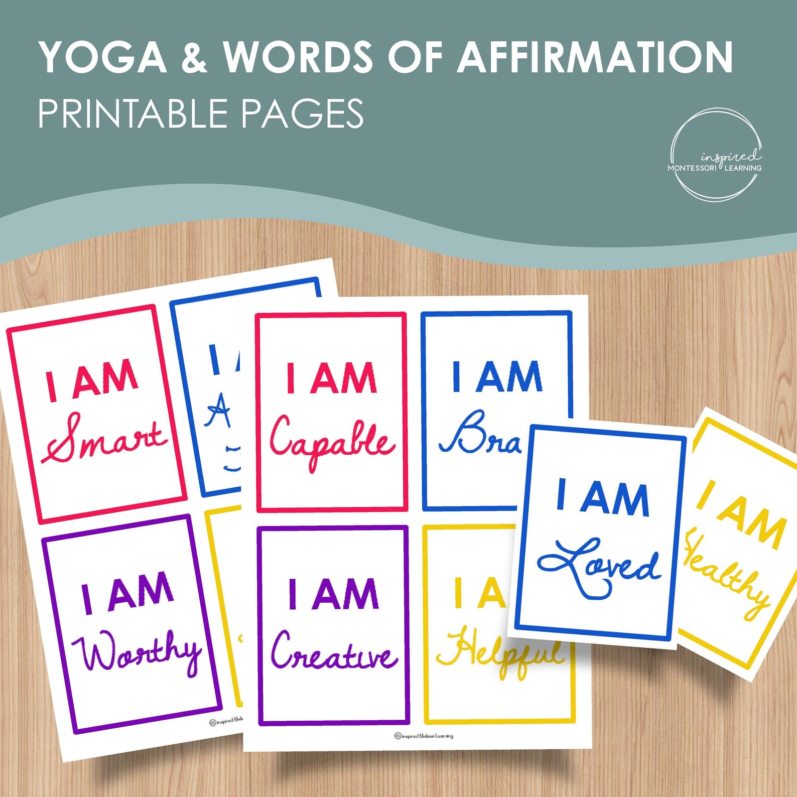 Yoga and Words of Affirmation Cards for Kids Yoga Poses - Etsy
