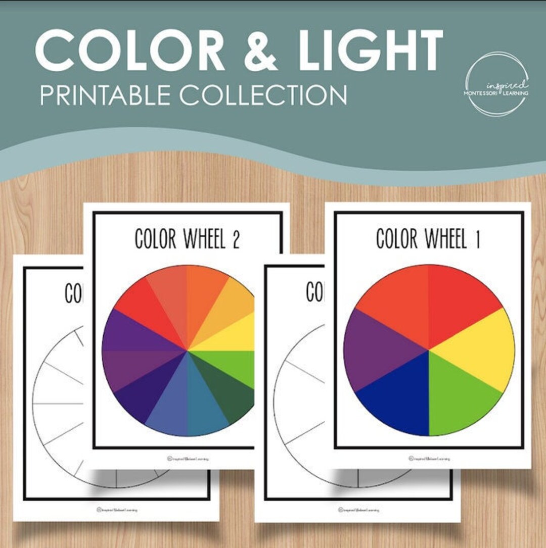 Color and Light Printable Packet, Color Wheel, Kids Art Lesson ...