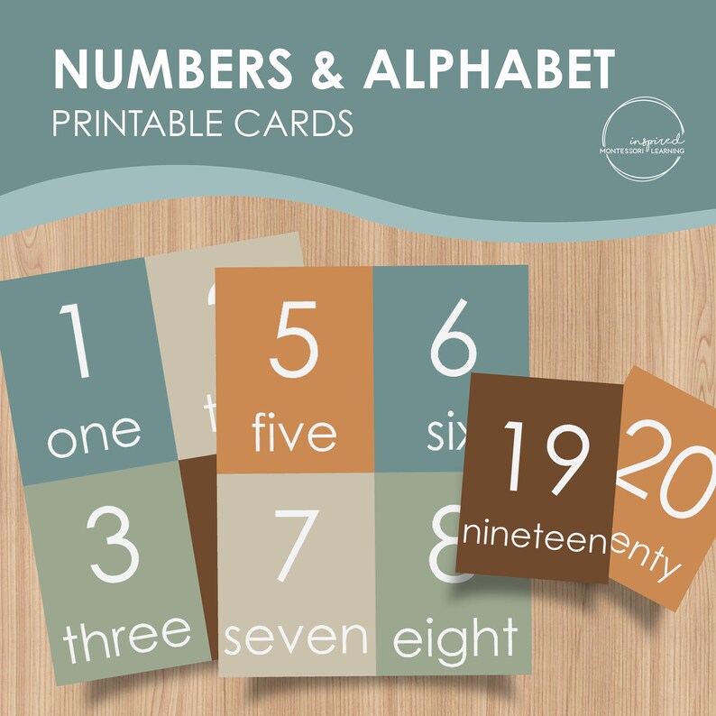 Number and Alphabet Cards, Flashcards for Kids, Early Learner ...