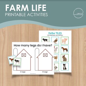 Farm Animal Printable Unit, Preschool Printable, Kindergarten Printable ...