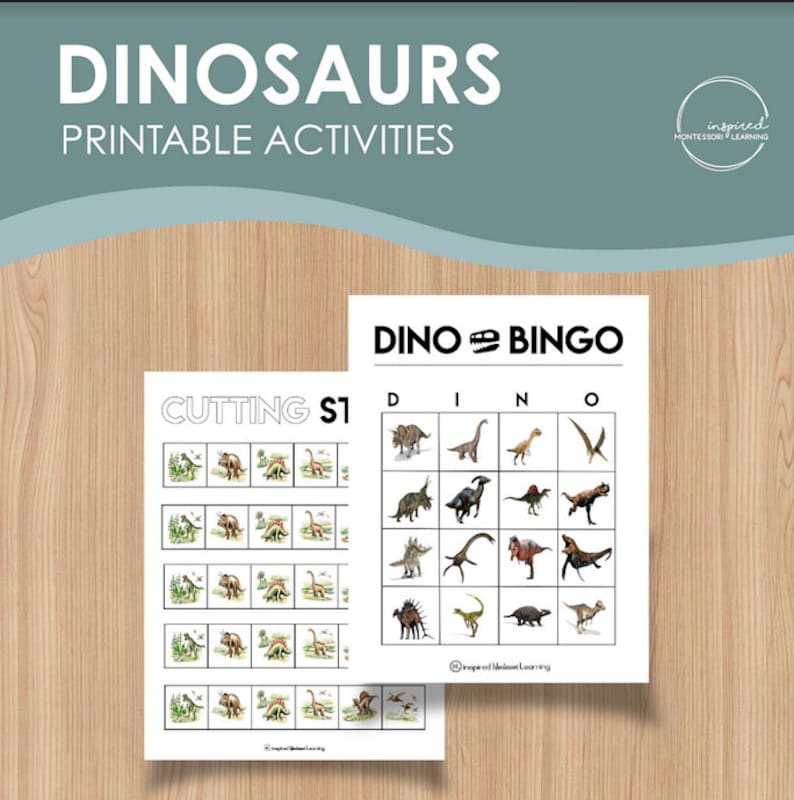 Dinosaur Printable Activity, Preschool Worksheets, Toddler Printable ...