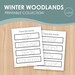 Winter Woodland Printable Collection, Preschool Winter Activity ...
