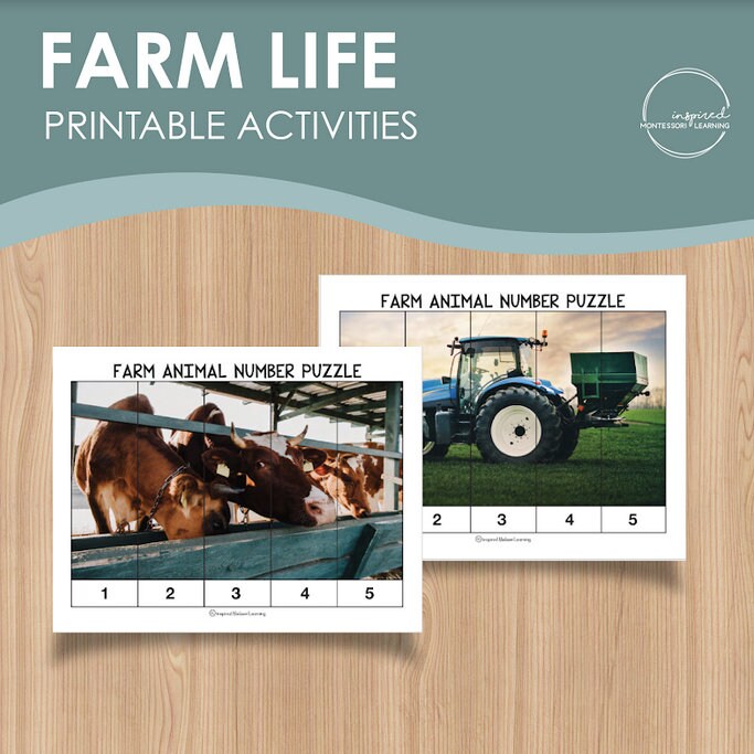 Farm Animal Printable Unit, Preschool Printable, Kindergarten Printable ...