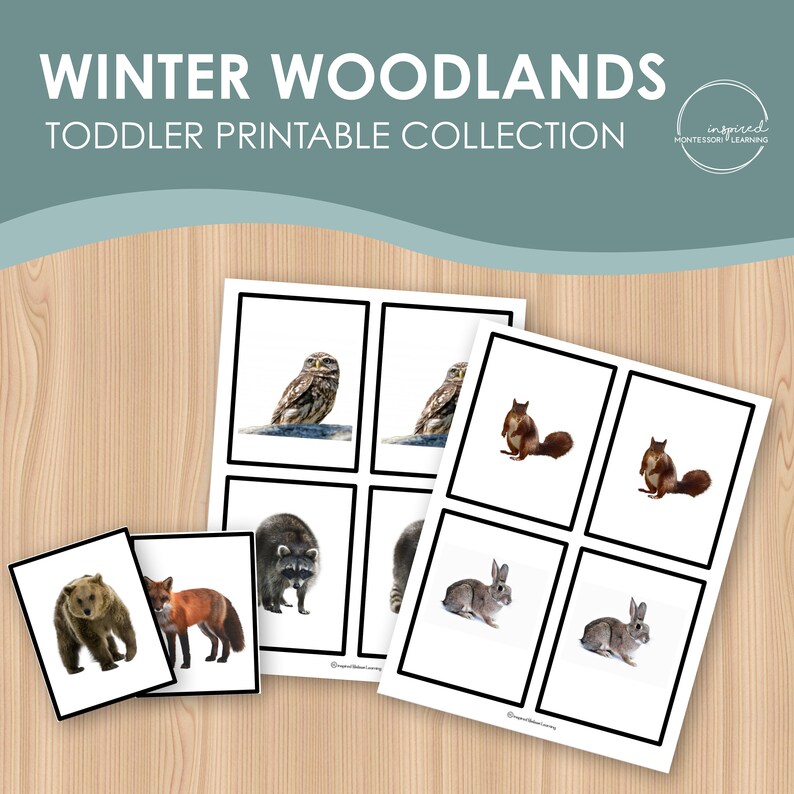 Winter Woodland Toddler Mini Printable Collection, Toddler Activity ...