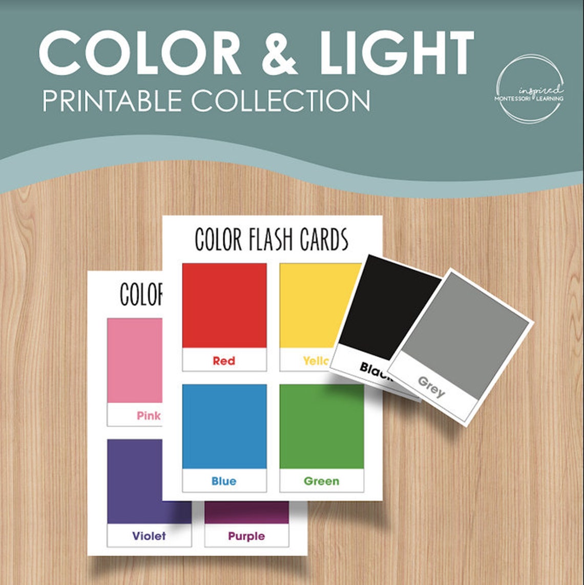 Color and Light Printable Packet, Color Wheel, Kids Art Lesson ...