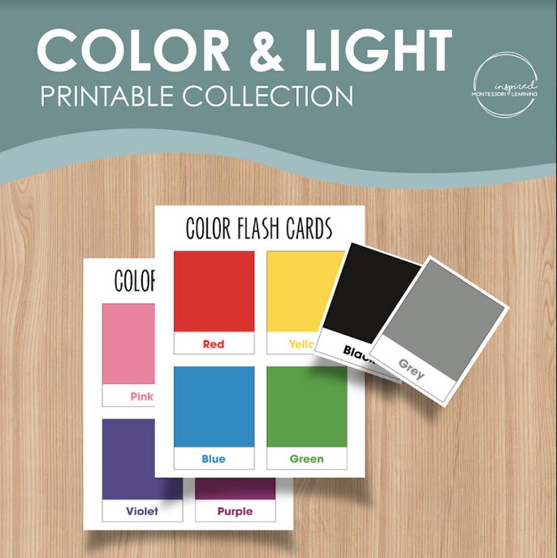 Color and Light Printable Packet, Color Wheel, Kids Art Lesson ...