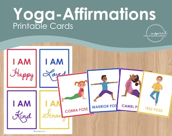 Camping Theme Yoga & Movement Pose Cards With Memory Game - Etsy