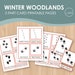 Winter Woodland 3-part Cards, Montessori Inspired Flash Cards, Matching ...