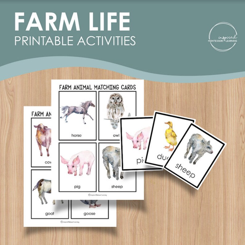 Farm Animal Printable Unit, Preschool Printable, Kindergarten Printable ...