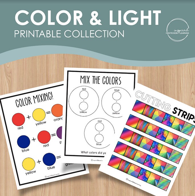 Color and Light Printable Packet, Color Wheel, Kids Art Lesson ...