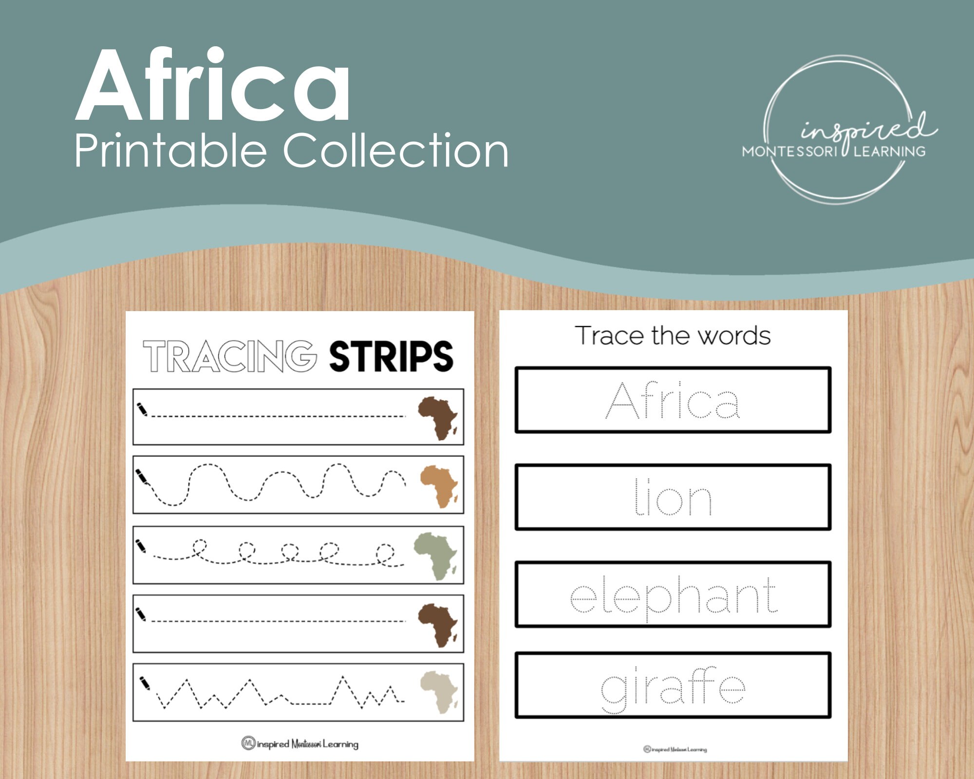 Africa Continent Study, African Animal Matching, Tracing Words and ...