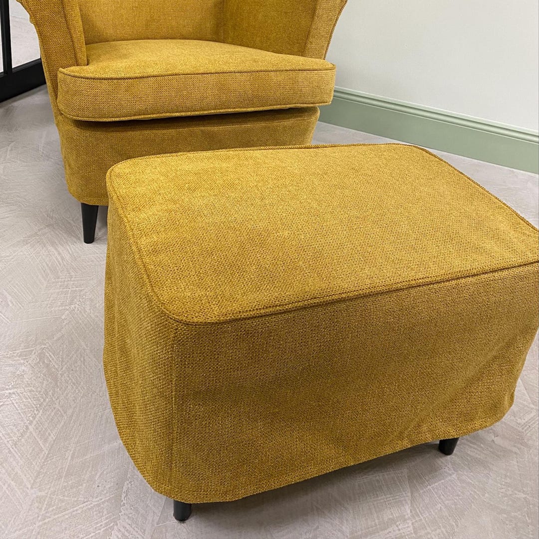 STRANDMON Footstool Cover Slipcover Hand Made With Multiple Color and ...