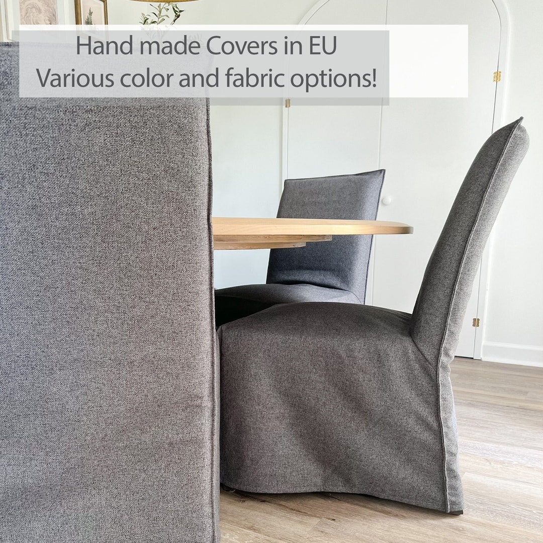 HENRIKSDAL regular Size Chair Cover With French Seams Long Skirt Custom ...