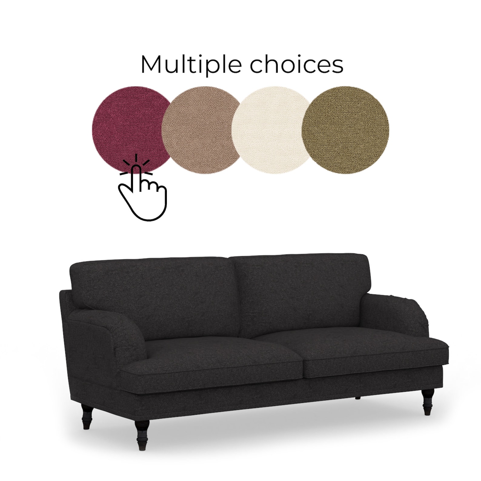 STOCKSUND 3-seat Sofa Cover Slipcover Hand Made With Multiple - Etsy