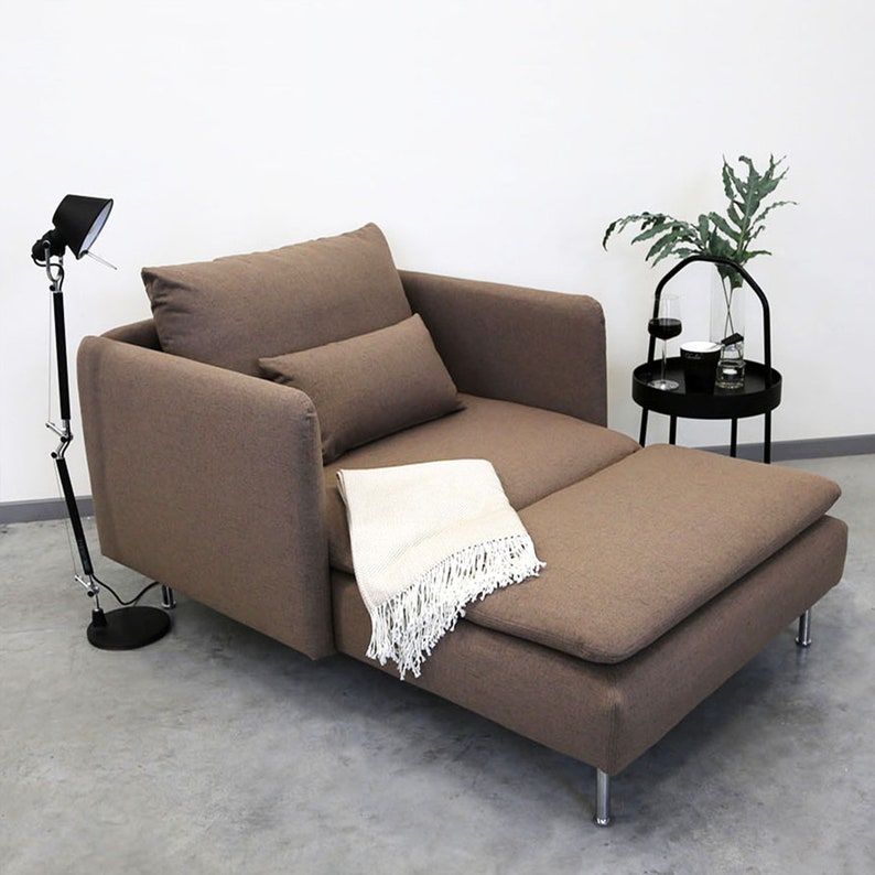 SODERHAMN Chaise Longue Section Cover Slipcover Hand Made With - Etsy