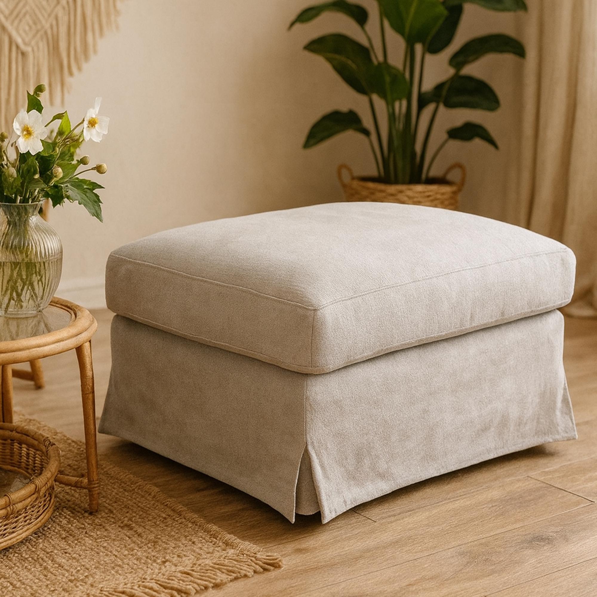 FARLOV Footstool Slipcover, Hand Made, NEW FABRICS With Multiple Color ...