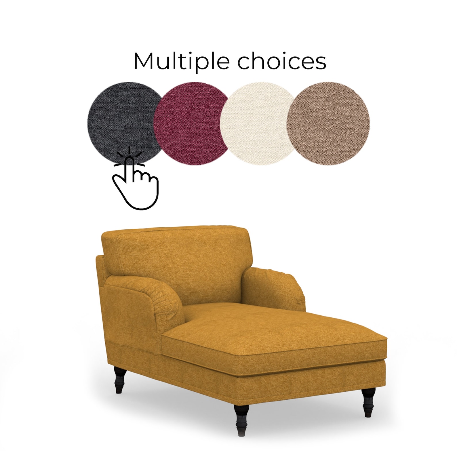 STOCKSUND Chaise Longue Cover Slipcover Hand Made With Multiple Color ...