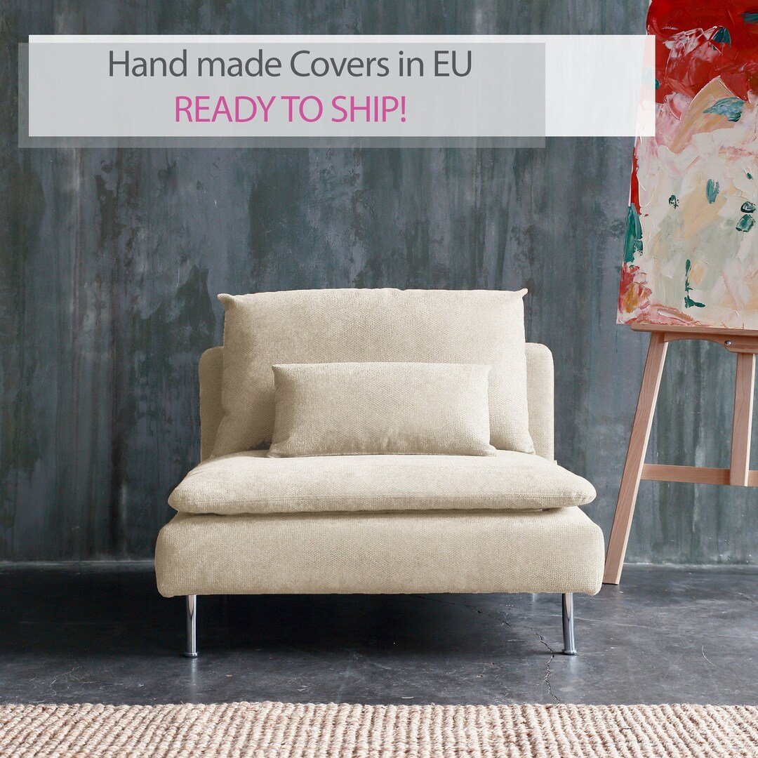 Ready to Ship Covers for SÖDERHAMN 1 Seat Section Fabric Natural Color ...