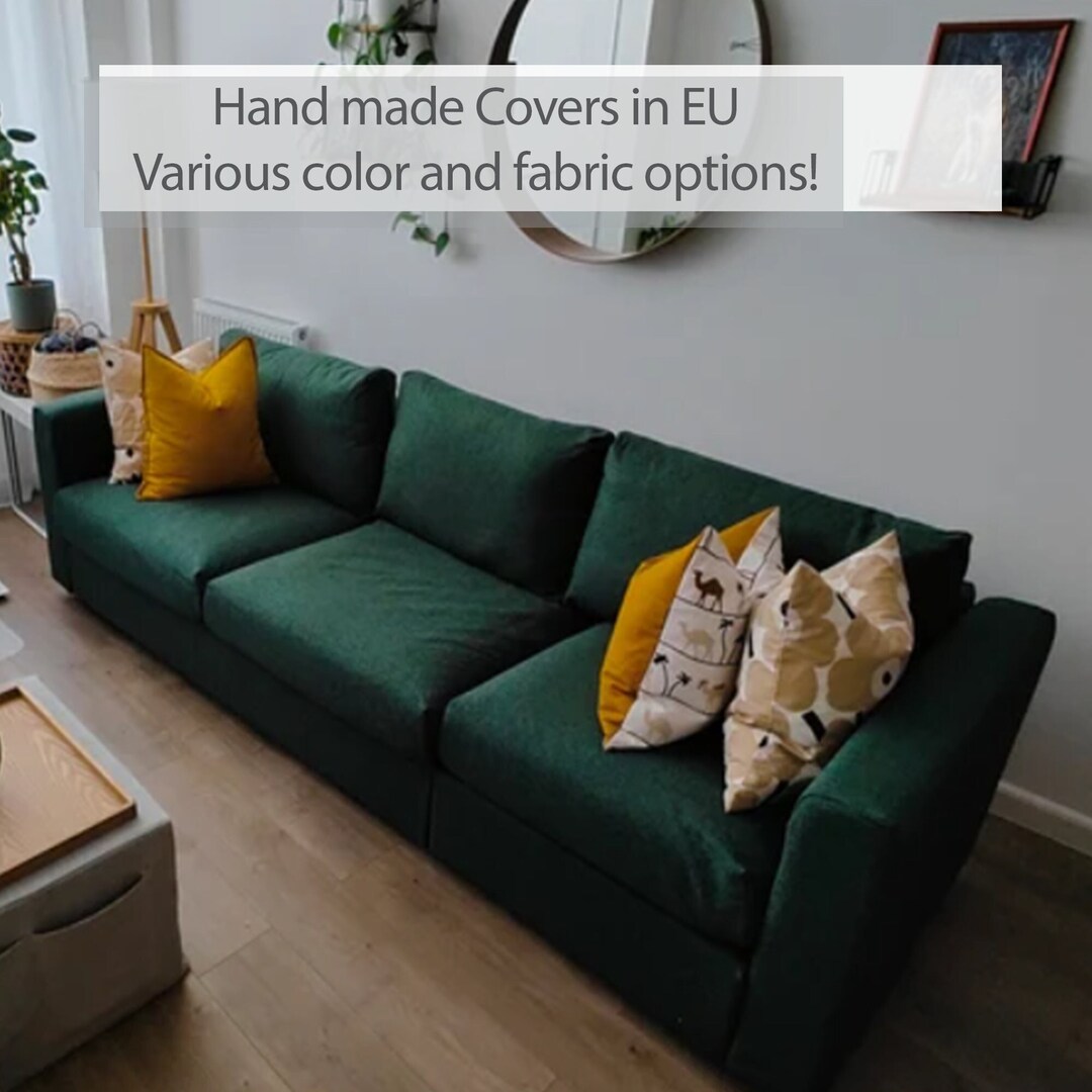 FINNALA 3-seat Sofa Cover With Without Armrests Slipcover Hand Made ...