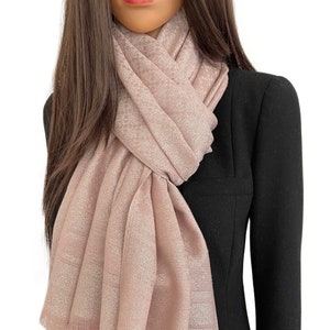 Ladies Wedding Shawl Sparkly Scarf Evening Pashmina Shawl Wrap Metallic ...