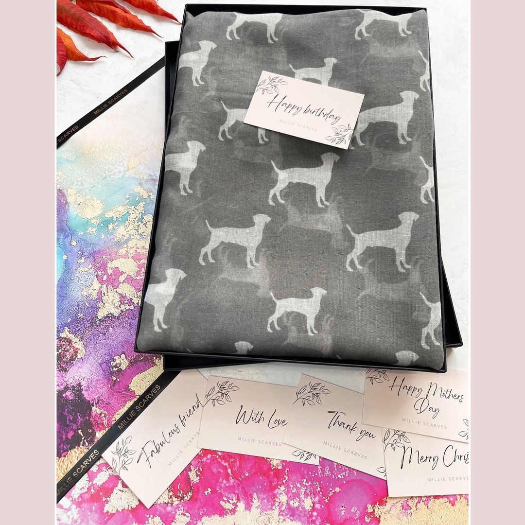 Labrador Retriever Dog Gifts Dog Print Scarf Dog Lover Scarf Gift Box ...