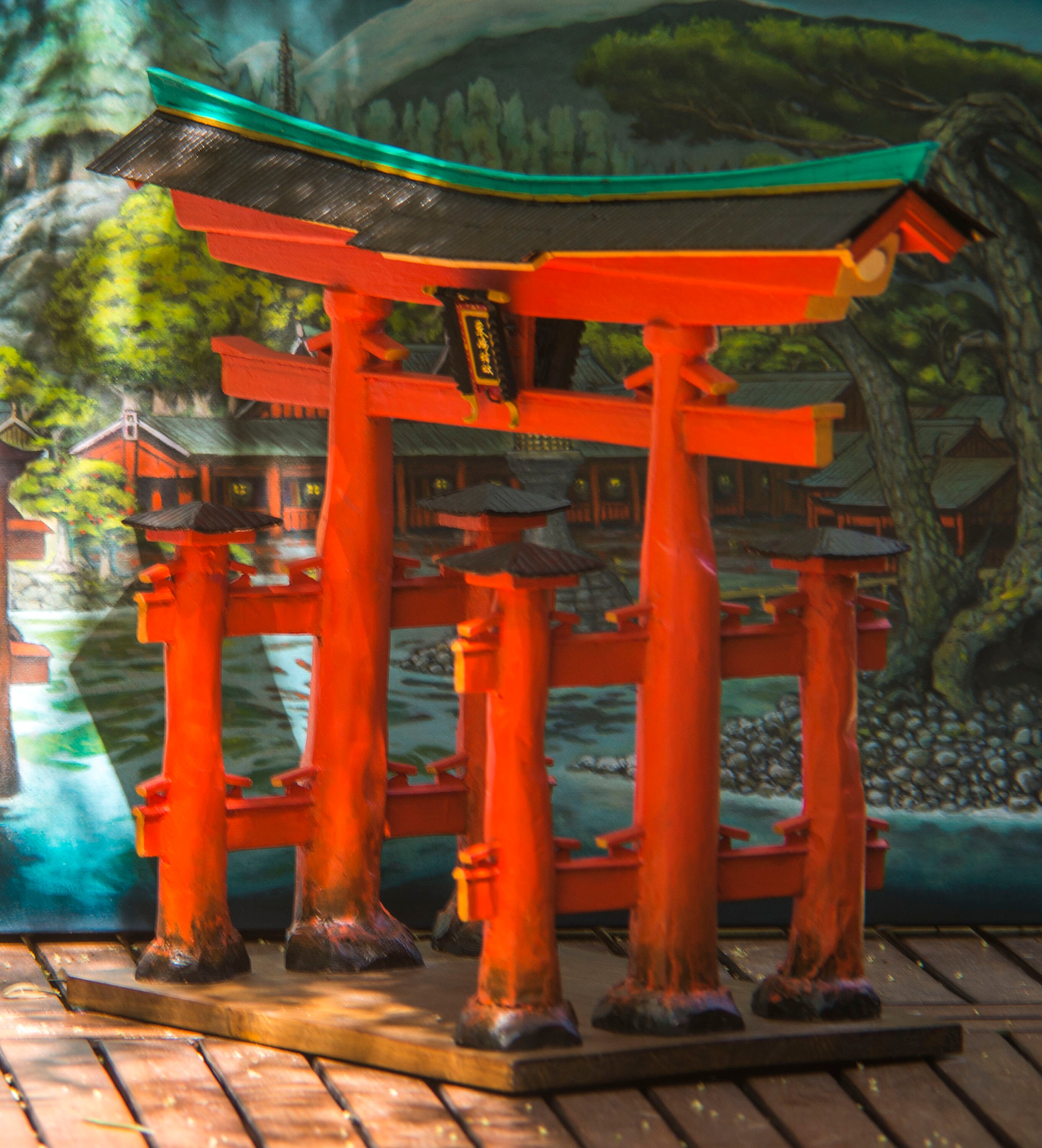 Floating Torii Gate, Japan Red Shrine, Shintoism, Japanese Folk ...