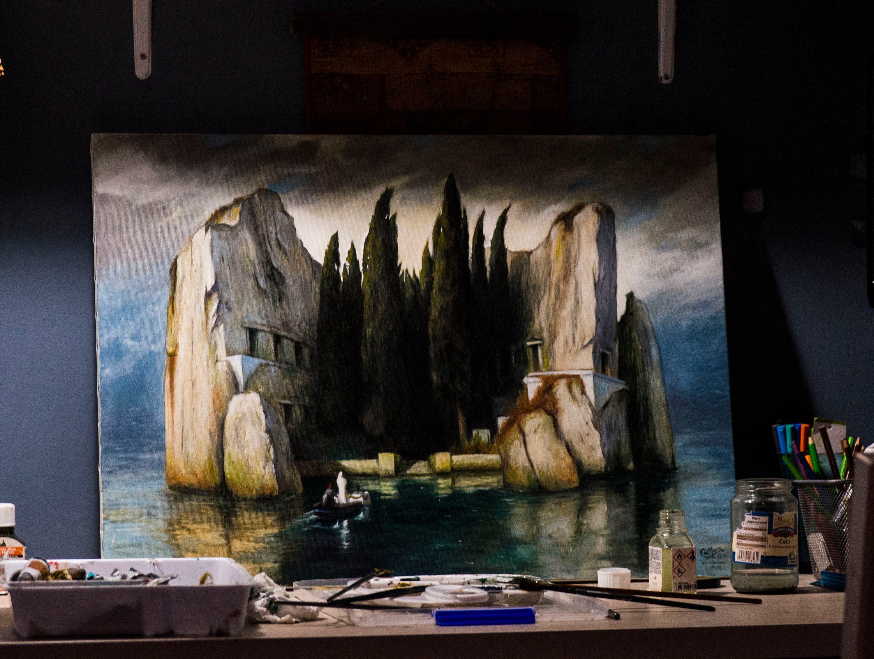 The Isle of the Dead, Die Toteninsel, Author's Copy, Arnold Böcklin ...