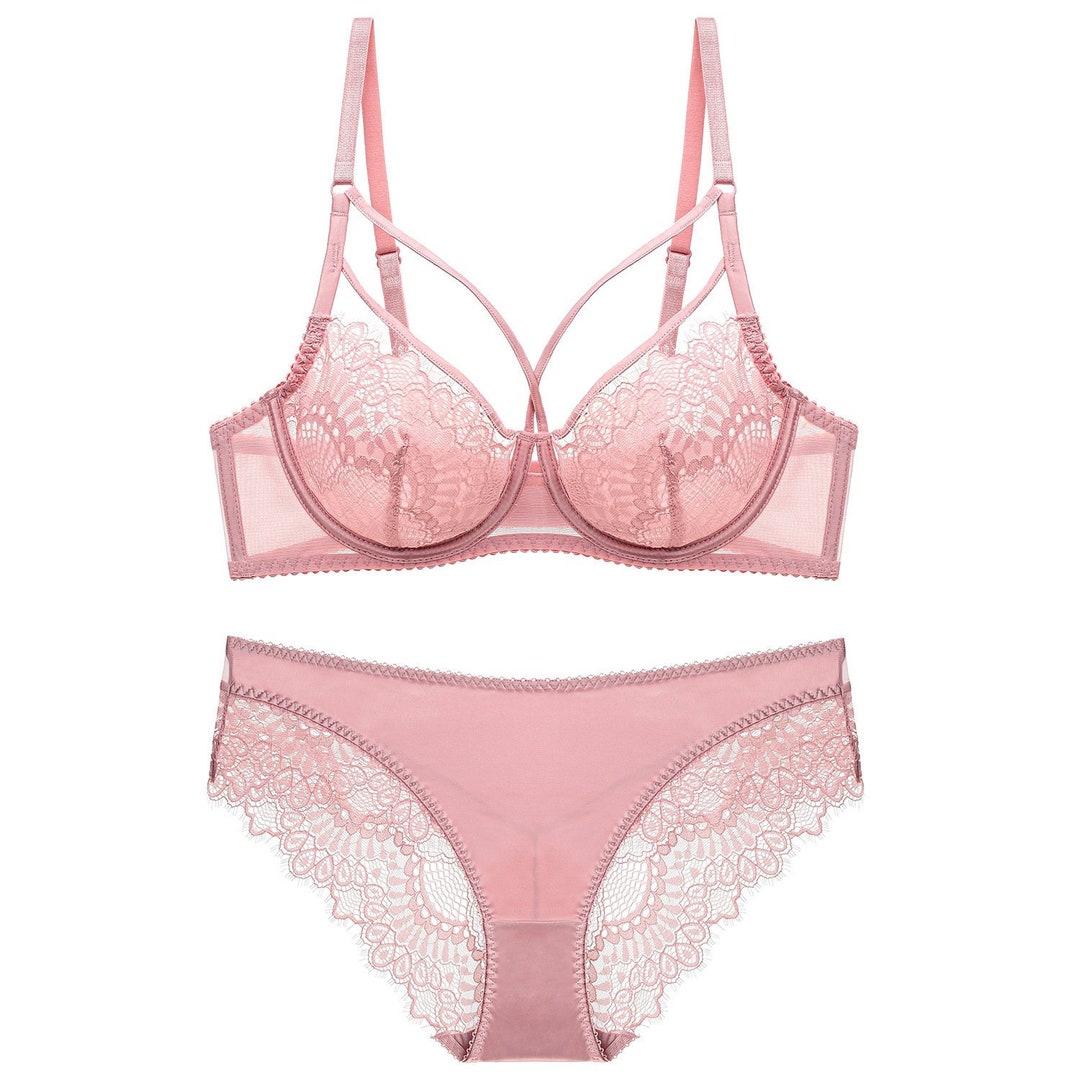 Lace Flower Lingerie Set Etsy