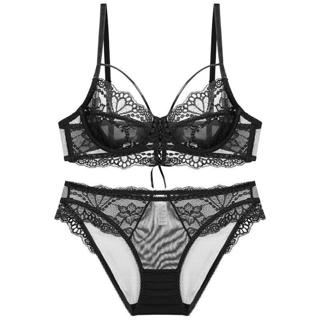 Lace Flower Lingerie Set Etsy