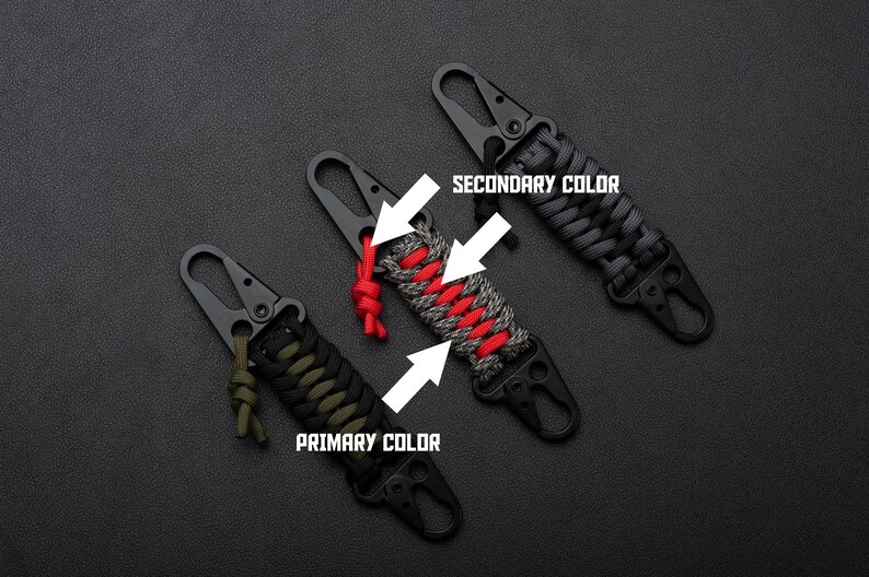 Dual HK Hook EDC Tactical Paracord Keychain Choose Your - Etsy