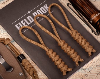 Paracord Zipper Pulls, Snake Knot - Etsy