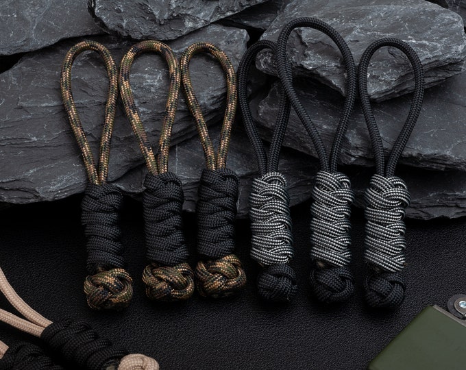 Paracord Zipper Pulls, Snake Knot - Etsy