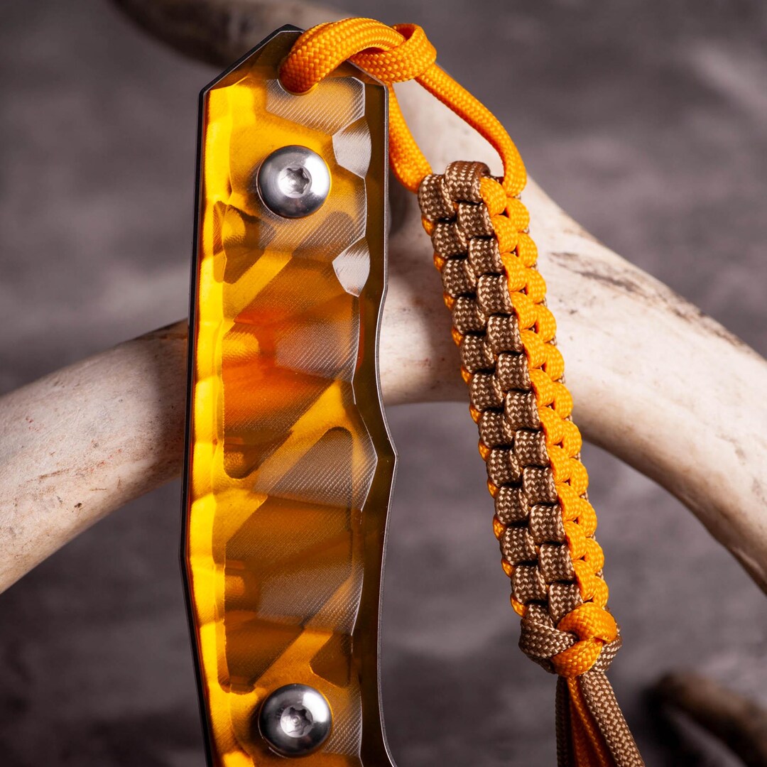 Two Color Square Knot 550 Paracord Knife Lanyard | Choose From 70 ...