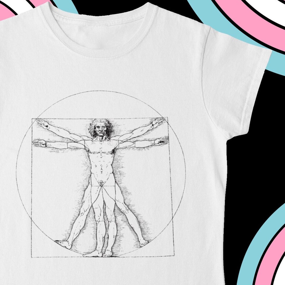 Vitruvian Man Transgender T-shirt, FTM Pride T-shirt, Trans Man Tee ...