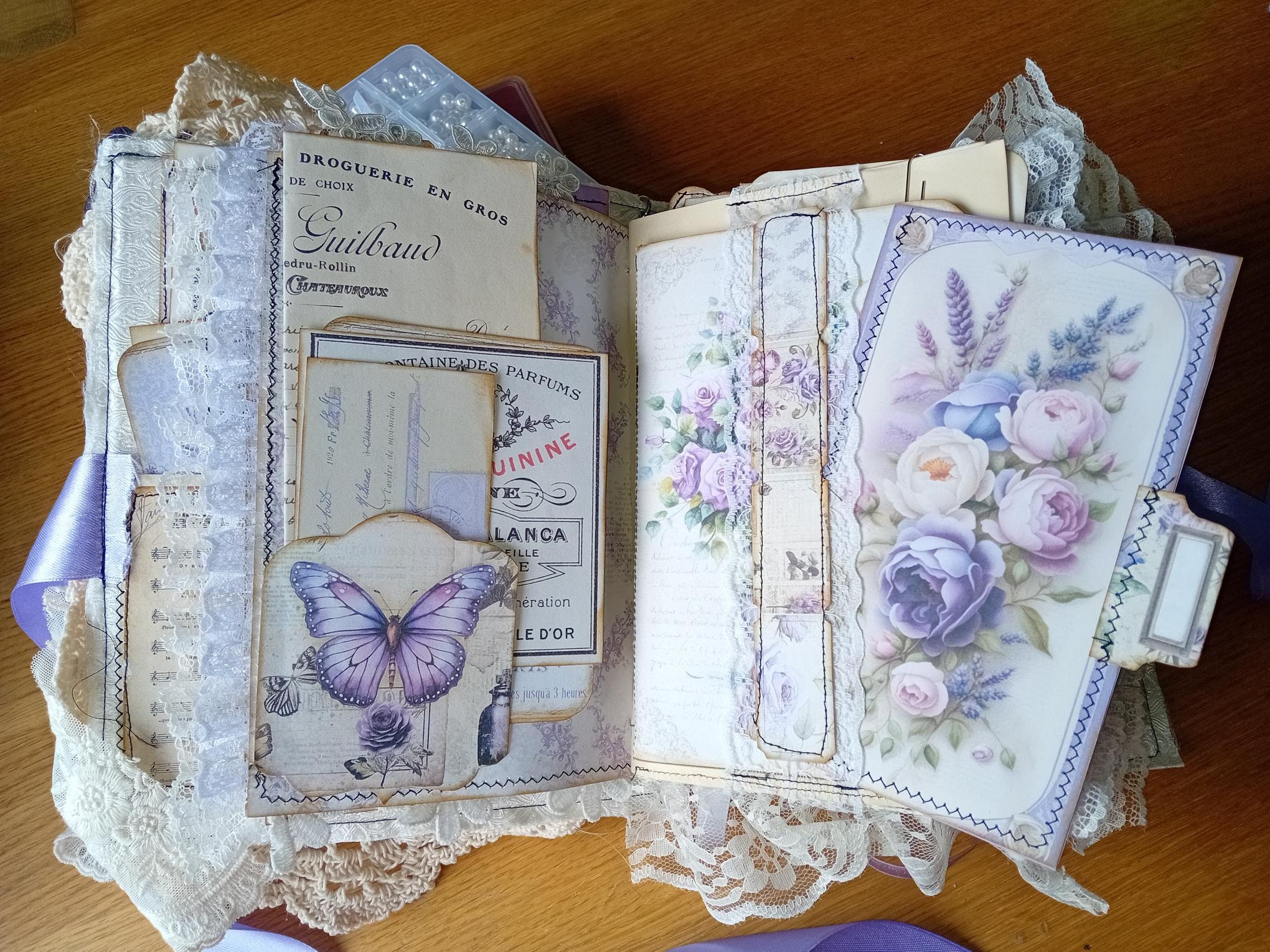Purple Rose Junk Journal - Etsy