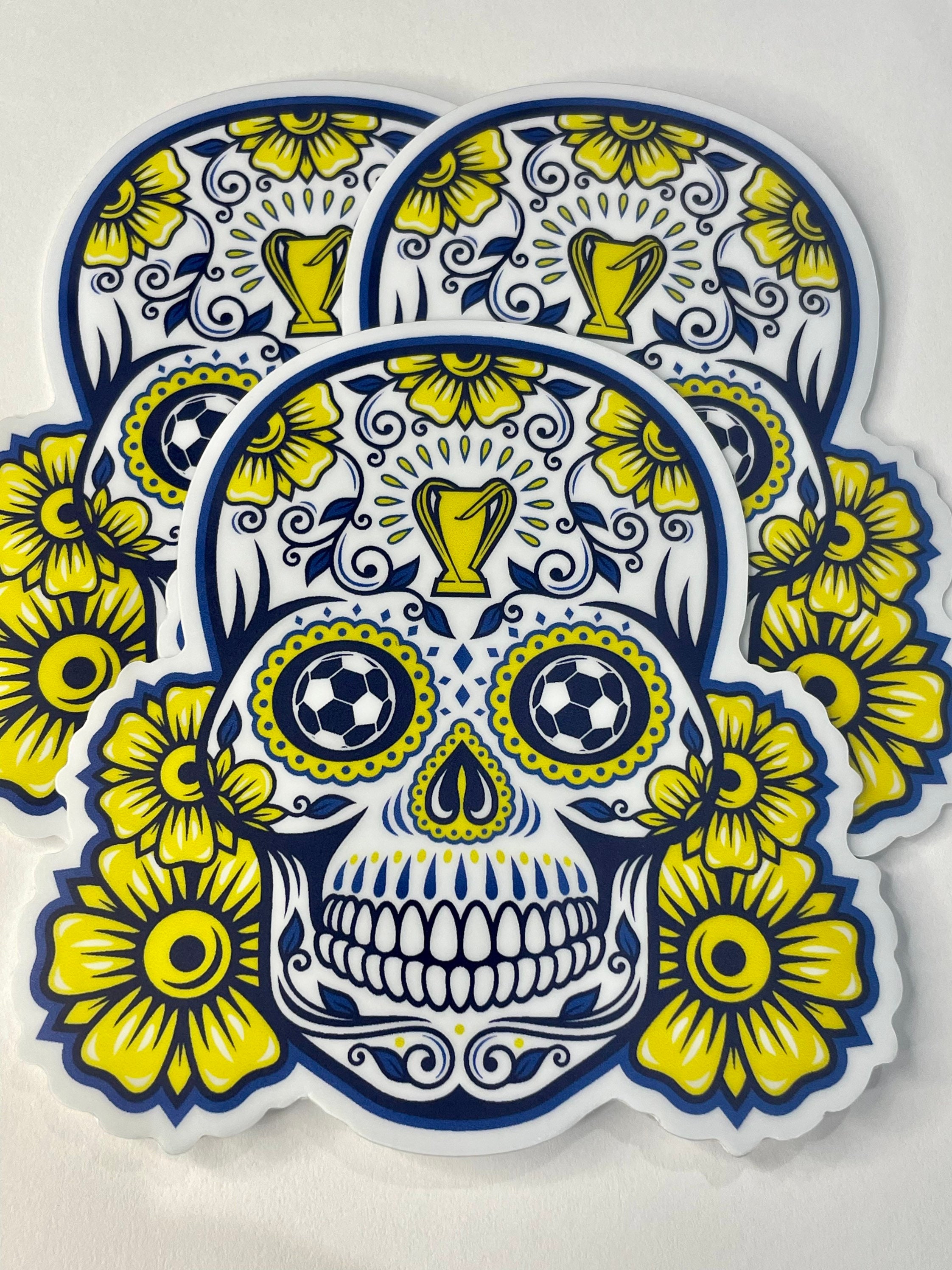 LA Galaxy Sugar Skull Sticker - Etsy