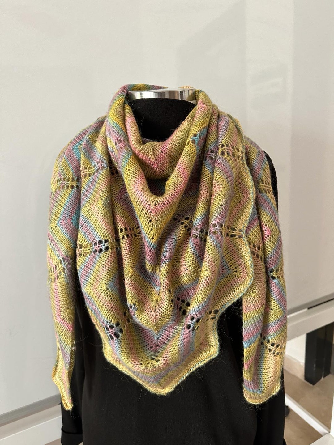 Colorful Pastel Rainbow Angora Wool Shawl - Etsy