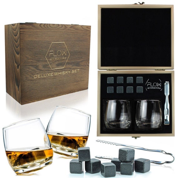 Rocking Whiskey Glass Gift Set Set of 2 Spinning Whisky - Etsy UK