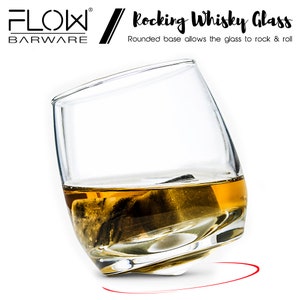 Rocking Whiskey Glass Gift Set, Set of 2 Spinning Whisky Glasses ...