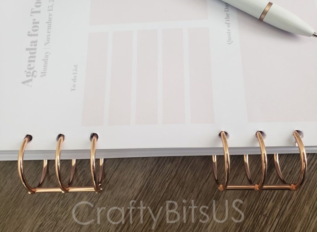 Set of 2 - Loose Leaf Notebook Rings | 30mm Size | Rose Gold Color ...