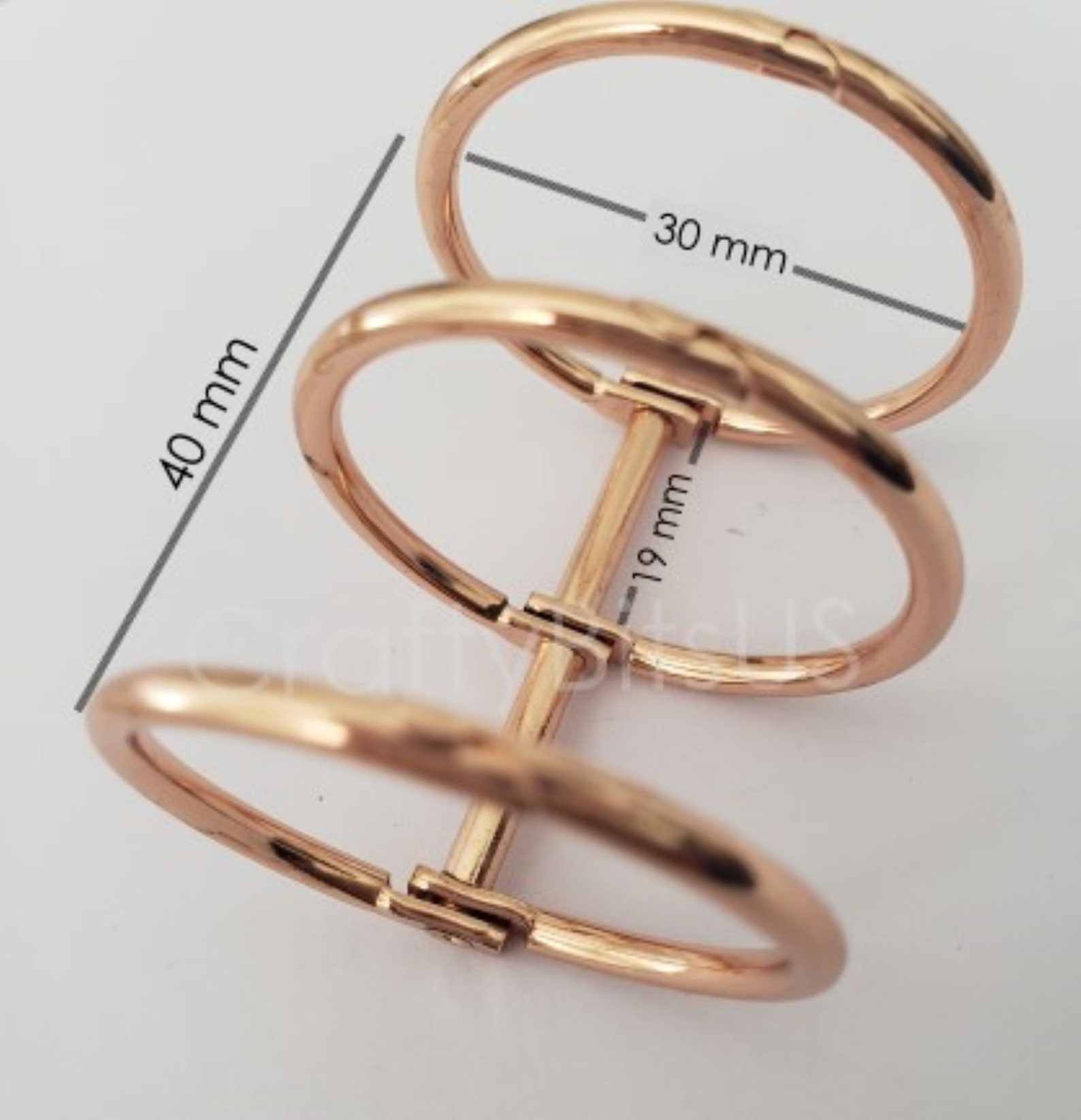 Set of 2 Loose Leaf Notebook Rings 30mm Size Rose Gold - Etsy