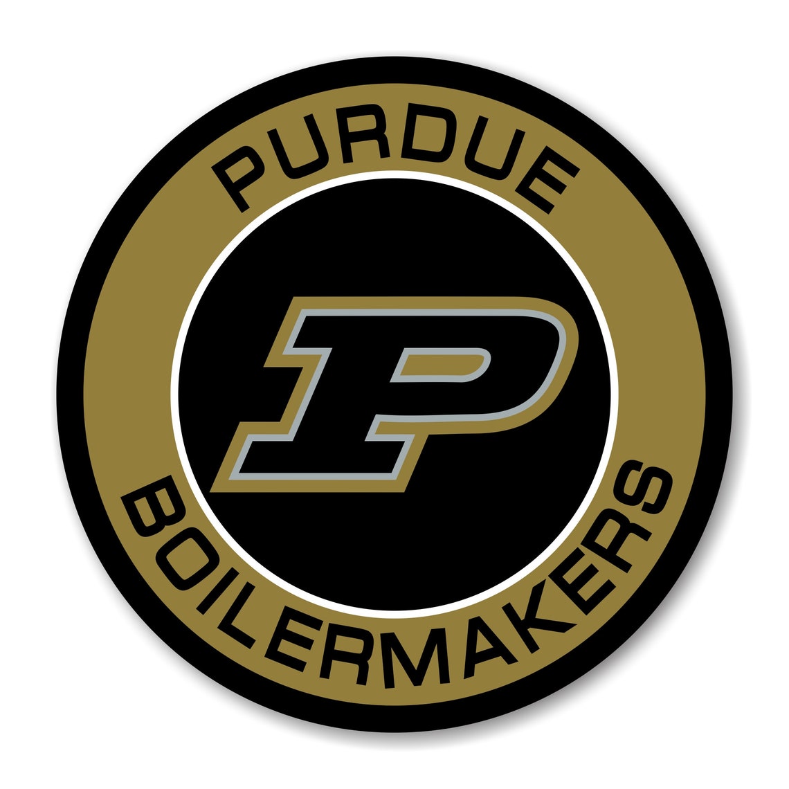 Purdue Boilermakers Round Decal | Etsy