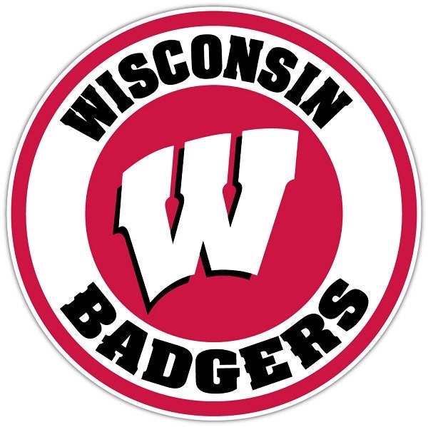 Wisconsin Badgers Round Decal | Etsy