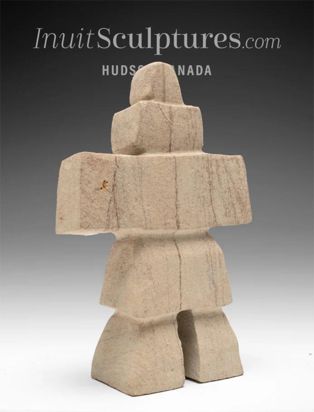 6" Inukshuk by Luke Taqqaugaq *the Pyramid* Inuit Sculpture Soapstone ...