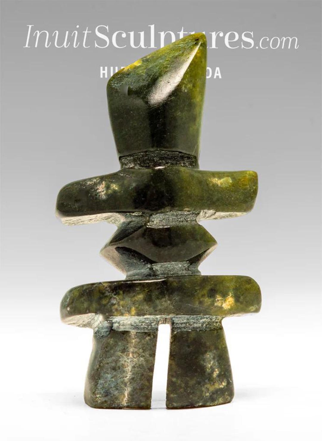 3" Inukshuk by Ottokie Shaa *ottokie No.1* Inuit Sculpture Soapstone ...