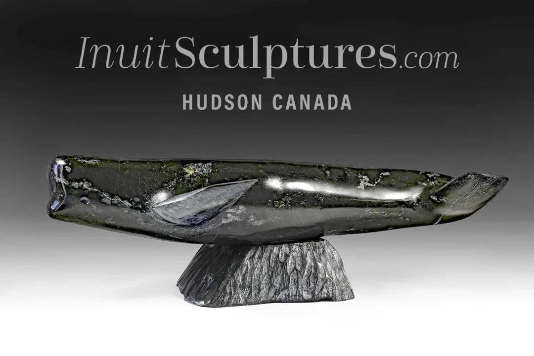 10" Beluga Whale by Louie Uttaq Gjoa Haven Submariner Inuit Sculpture ...