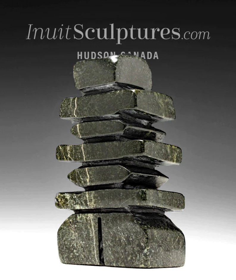 6" Inukshuk by Johnny Qavavau *giant of Industry* Original Inuit ...