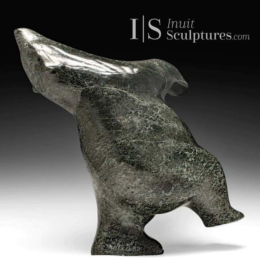 16" SIGNATURE Dancing Bear by Elite Carver Nuna Parr *look Up* Original ...
