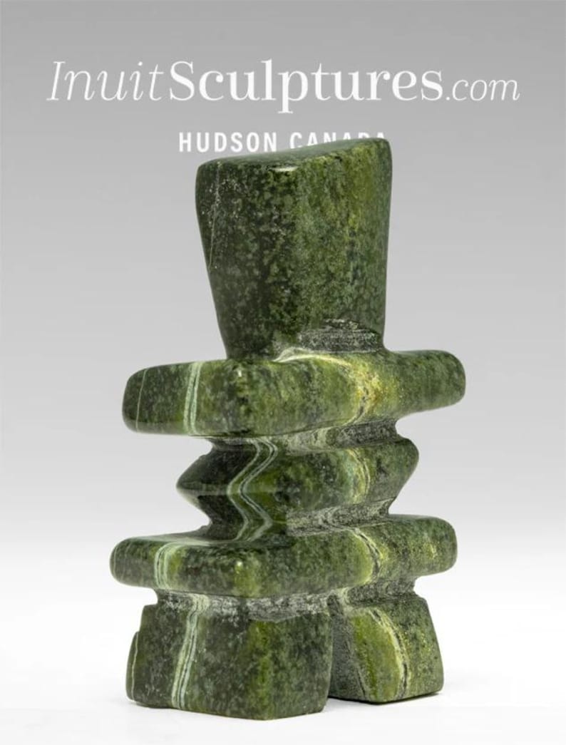 2.5" Inukshuk by Ottokie Shaa *ottokie No.4* Inuit Sculpture Soapstone ...