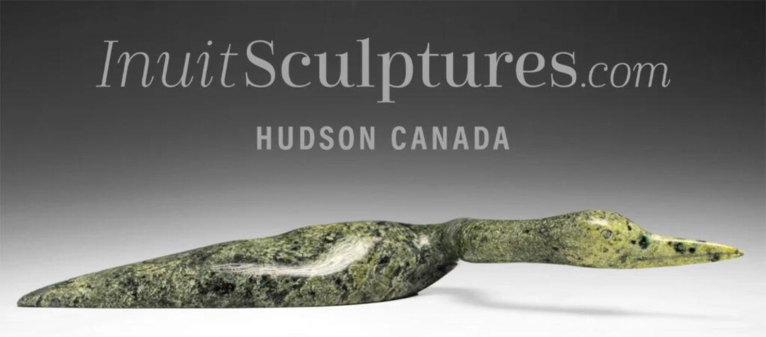 10" SIGNATURE Swan by Ning Ashoona Inuit Sculpture Original Inuit ...